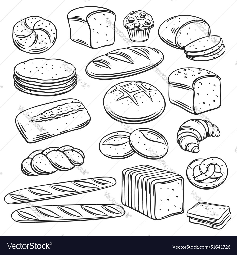 Bakery seamless pattern Royalty Free Vector Image