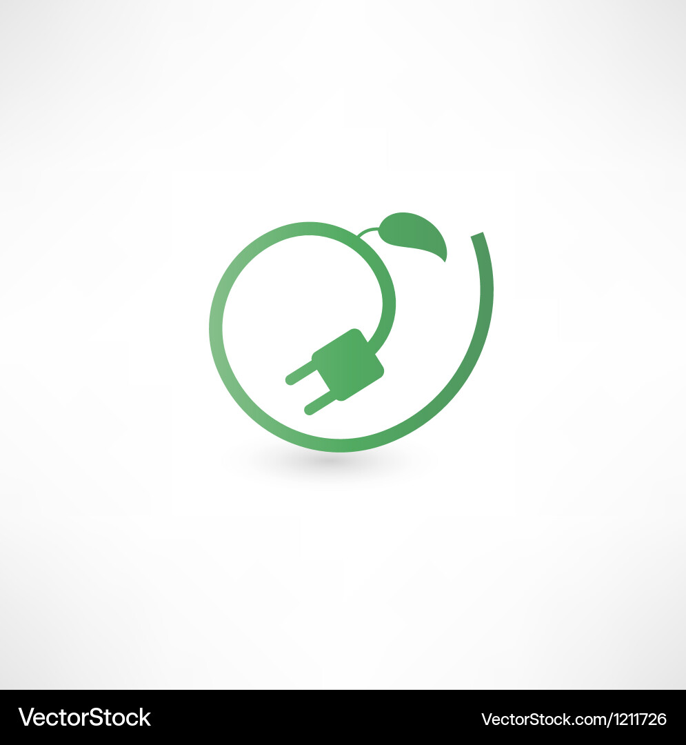 Green energy concept sign Royalty Free Vector Image