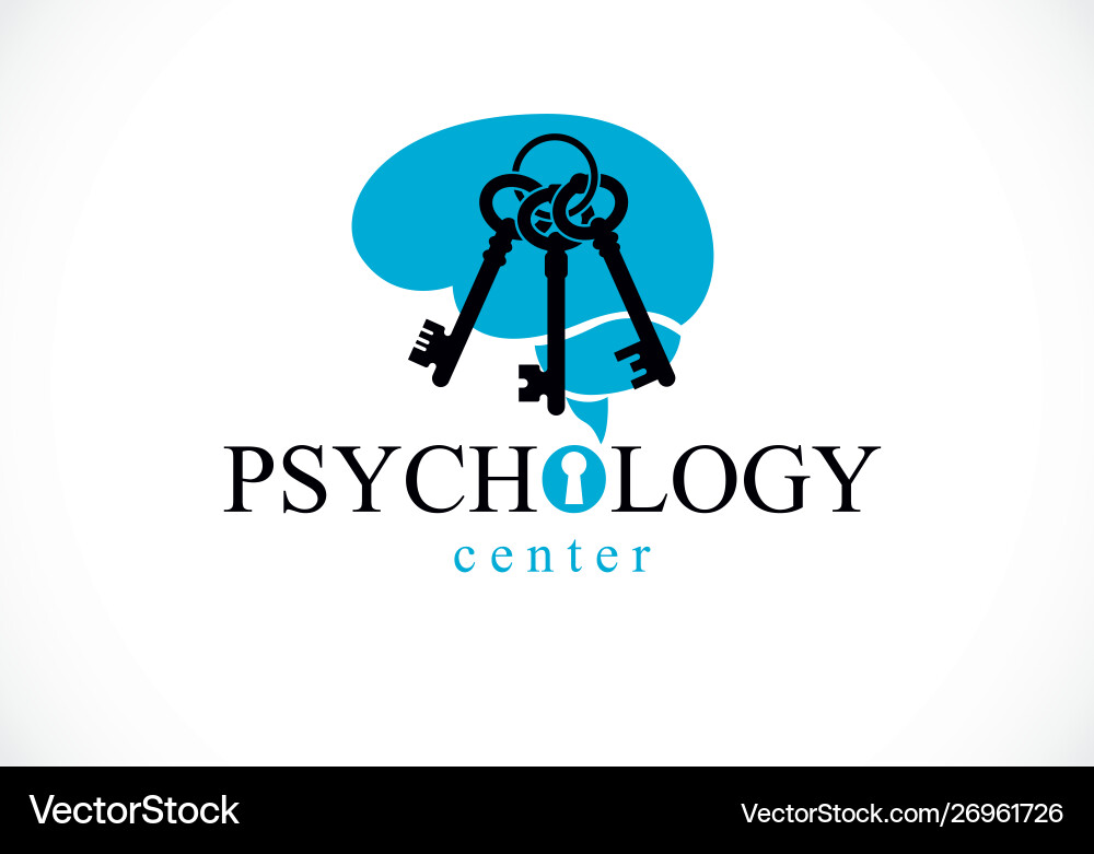 Human anatomical brain with keys as a keychain Vector Image