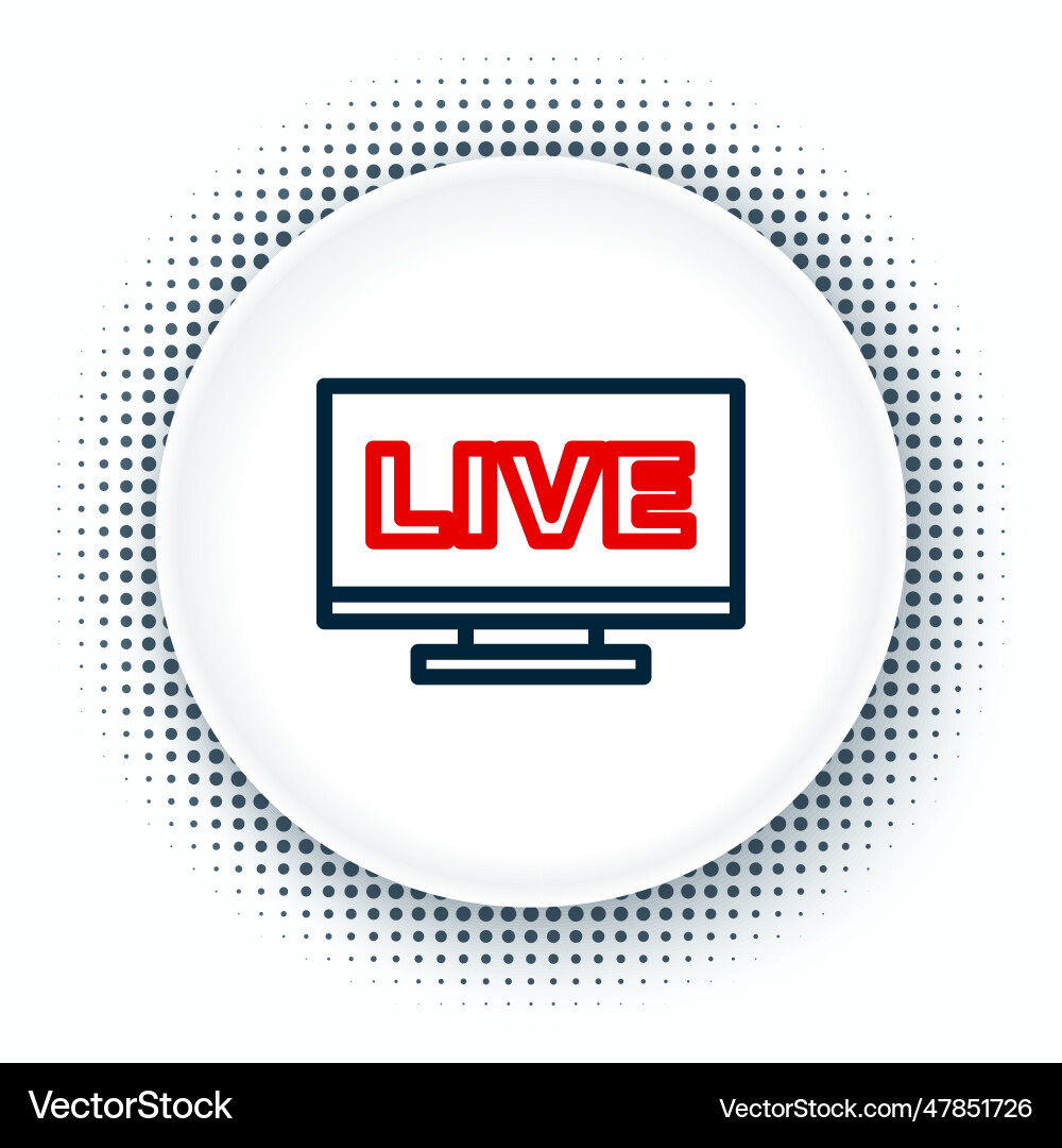 Line live streaming online videogame play icon Vector Image