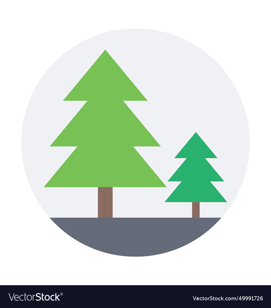 Pine trees icon Royalty Free Vector Image - VectorStock