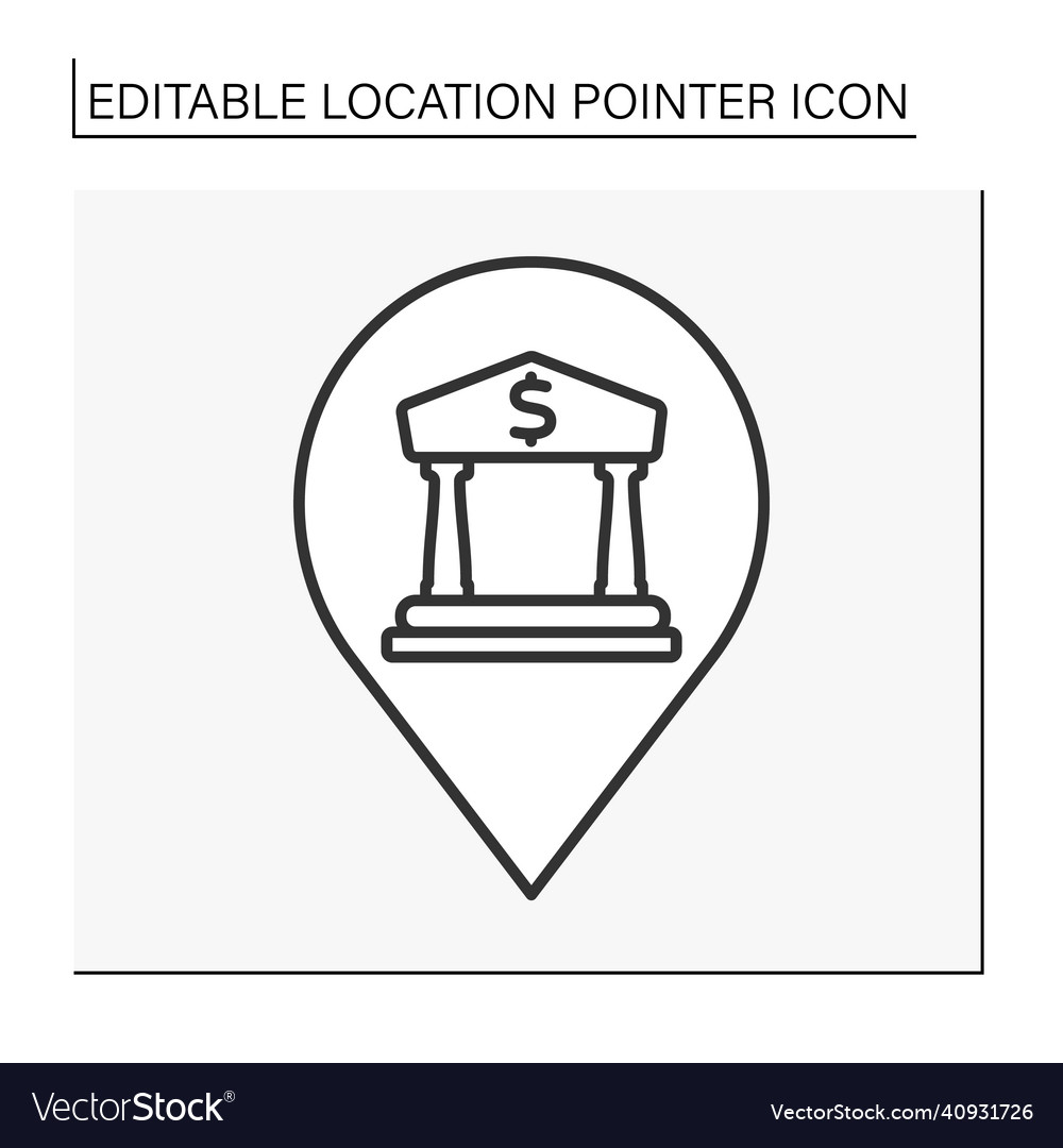 Pointer line icon Royalty Free Vector Image - VectorStock