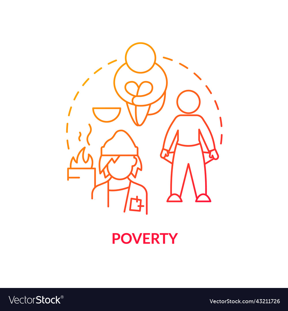 Poverty red gradient concept icon Royalty Free Vector Image Poverty red gradient concept icon Royalty Free Vector Image