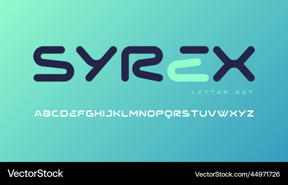 Rounded sans serif font uppercase letter Vector Image