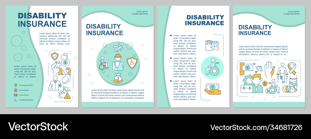 What is disability insurance brochure template Vector Image