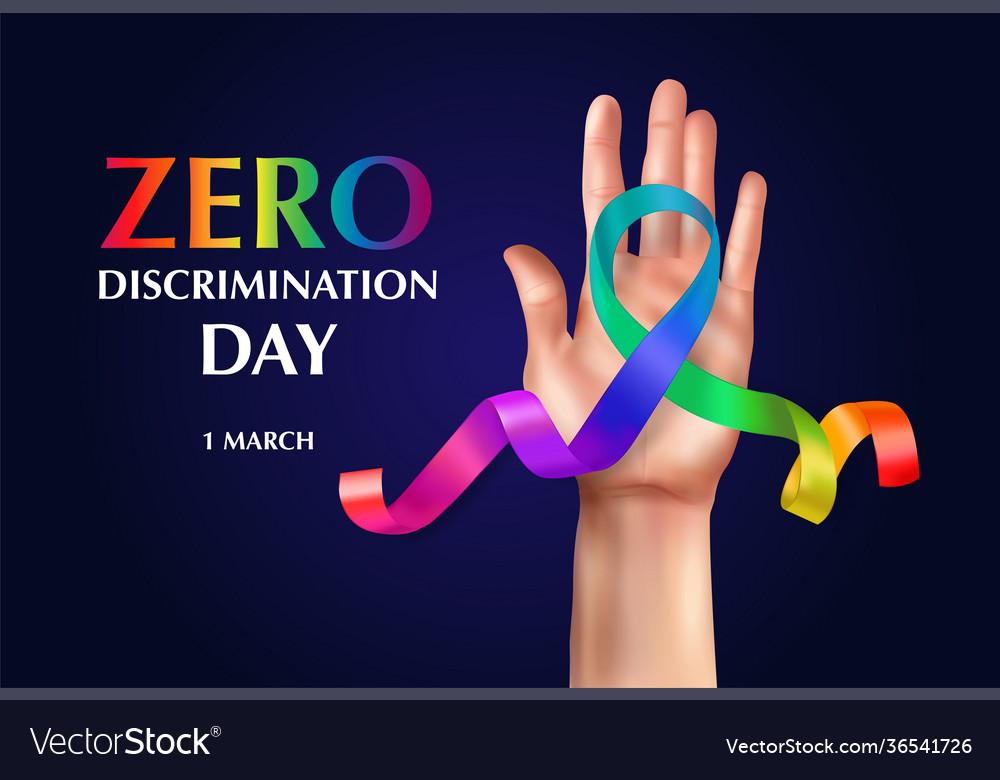 Zero discrimination day composition Royalty Free Vector