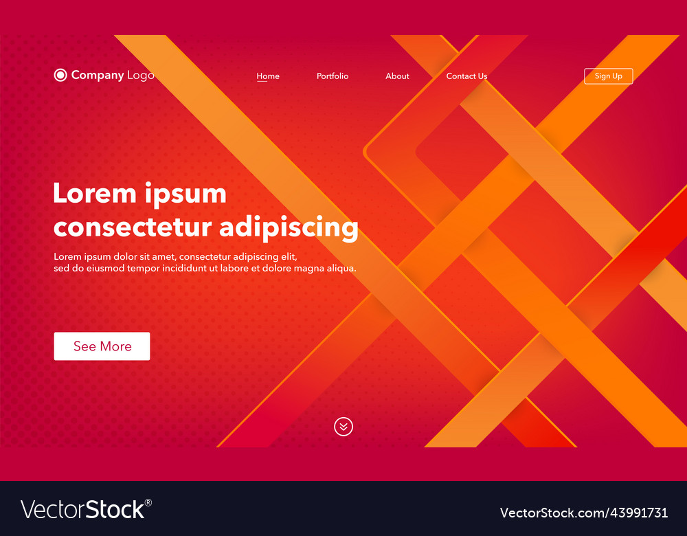 Abstract background website landing page template Vector Image