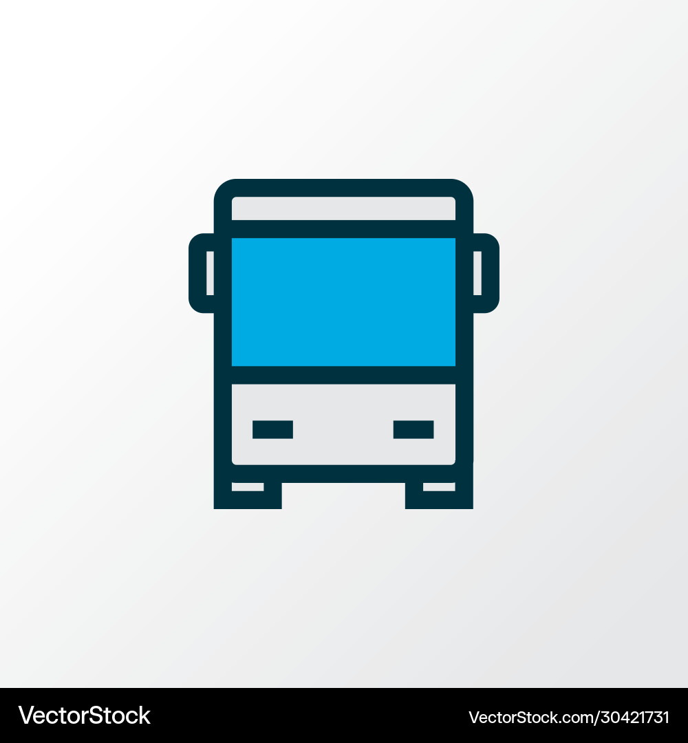 Bus icon colored line symbol premium quality Vector Image