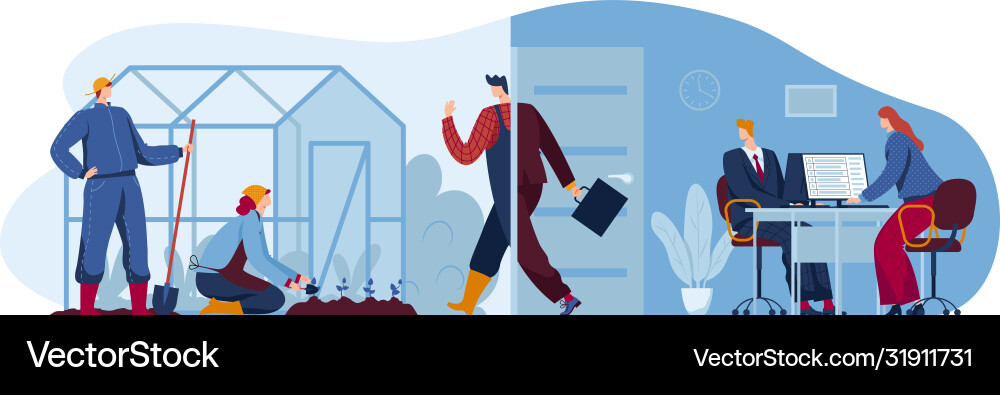 Changing life position office businessman Vector Image