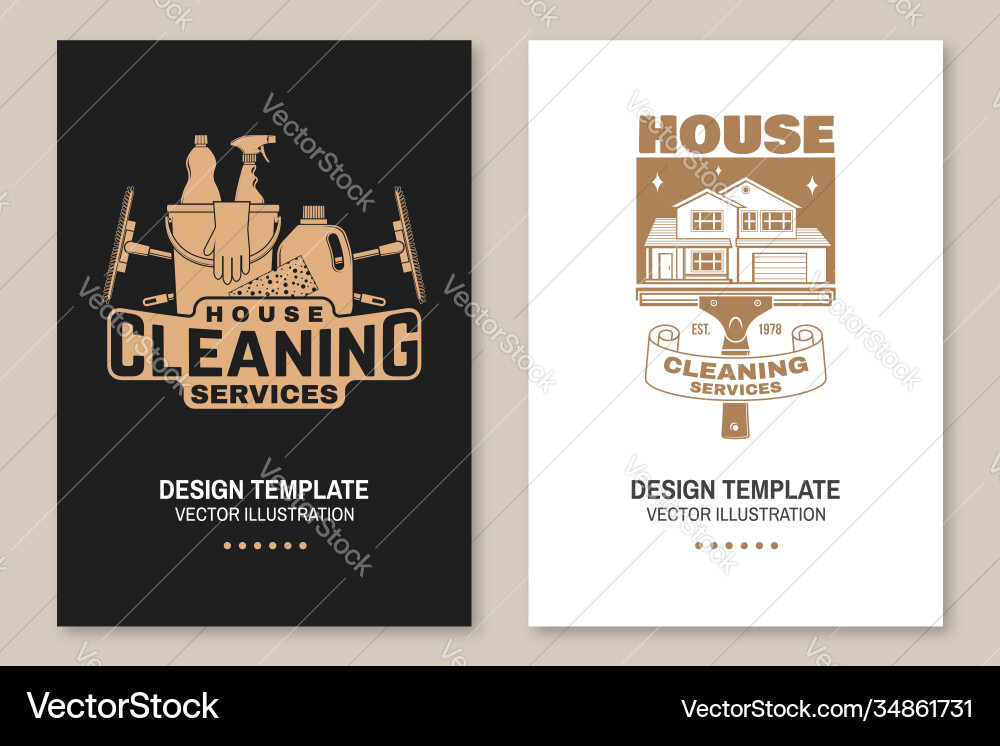 Cleaning company covers invitations posters Vector Image
