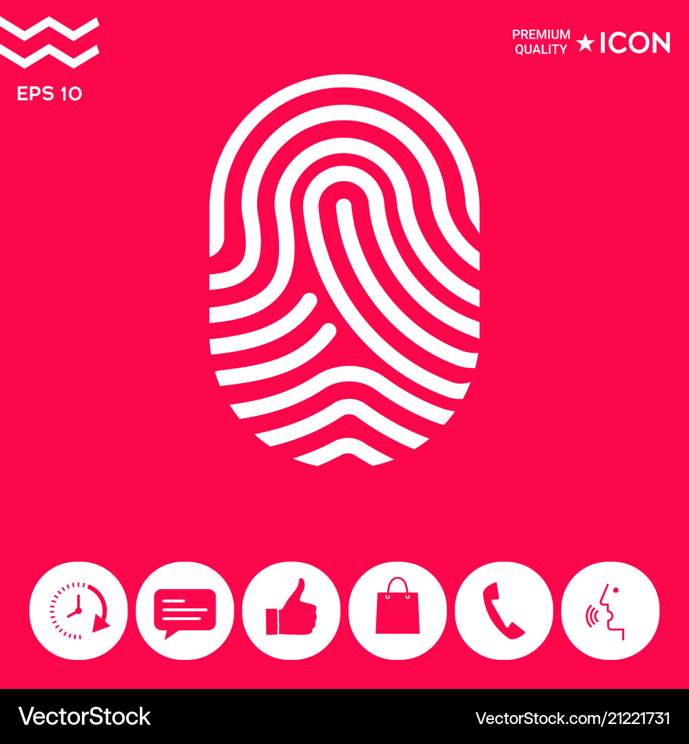 Fingerprint scanned finger icon Royalty Free Vector Image