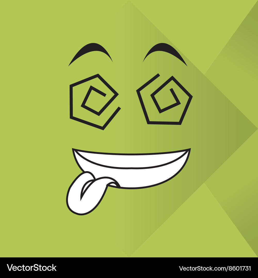 Flat of cartoon face design Royalty Free Vector Image