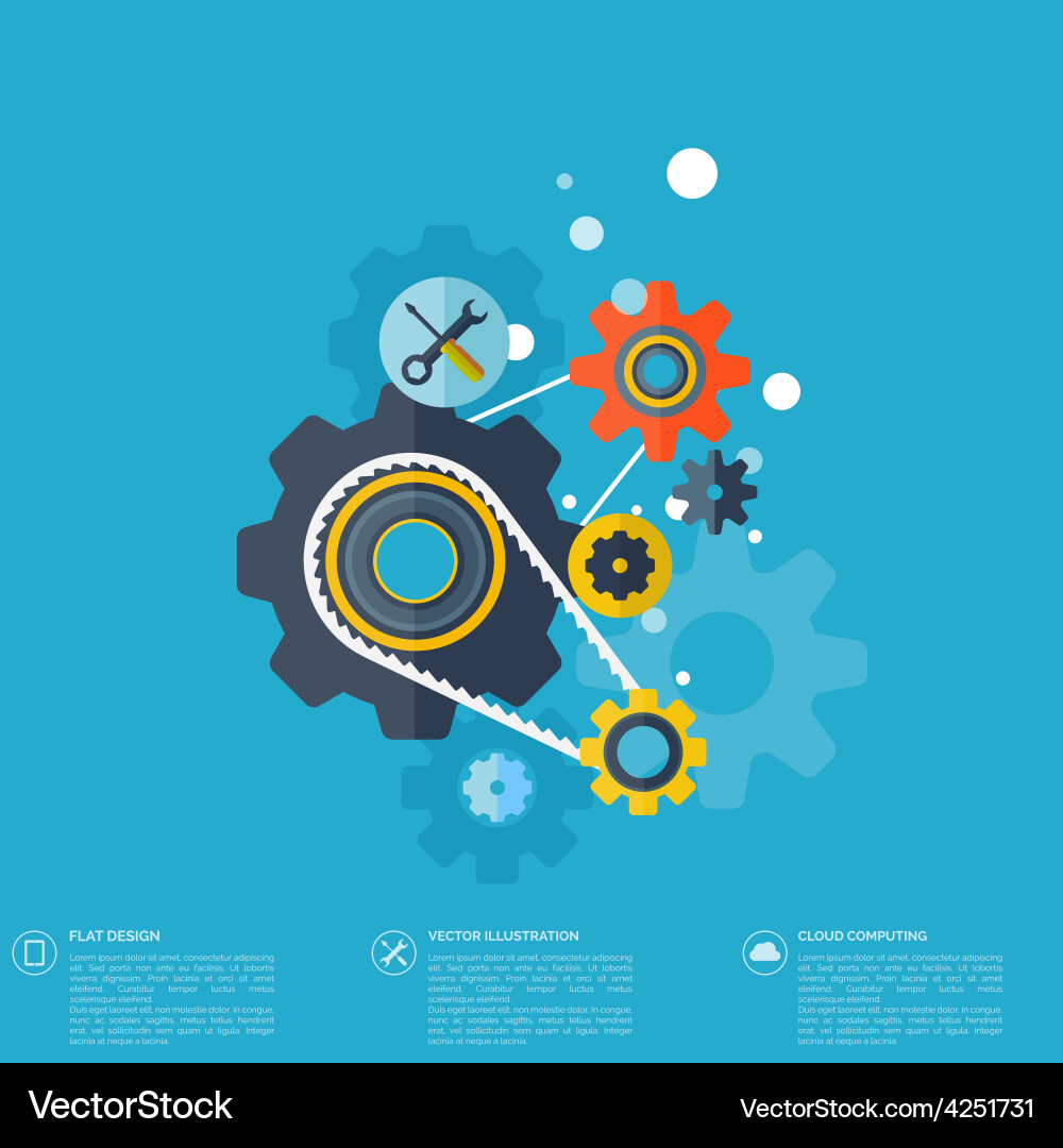 Flat repair icon Mechanic service concept Web Vector Image