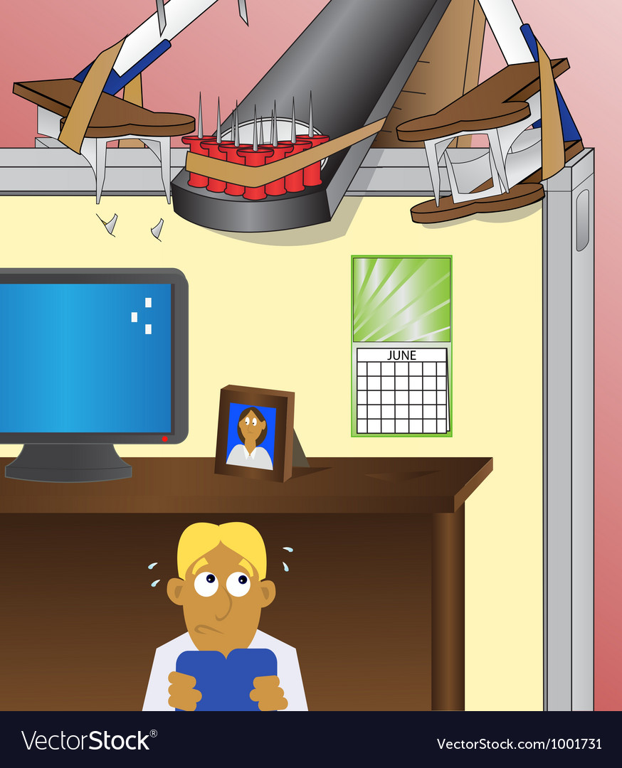 Office attack Royalty Free Vector Image - VectorStock