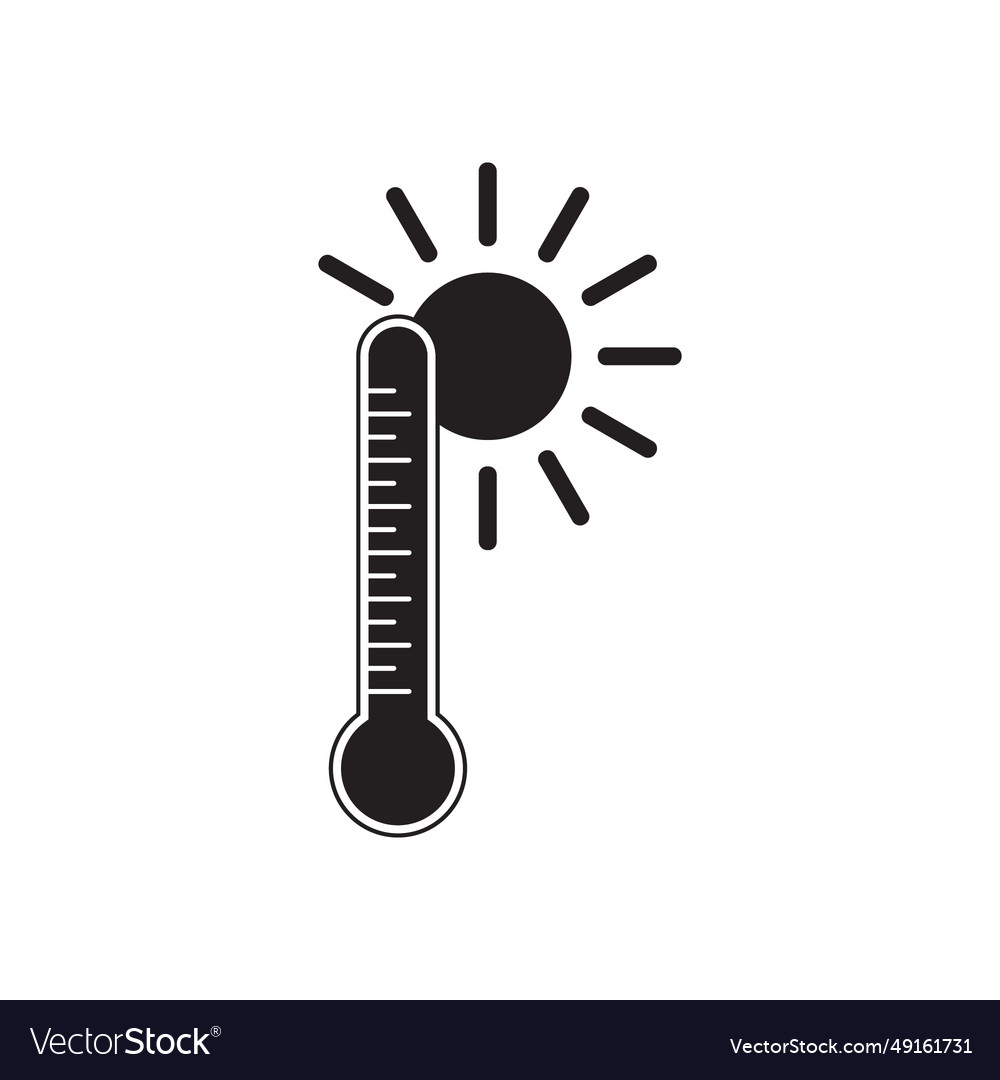 Sun temperature increasing Royalty Free Vector Image