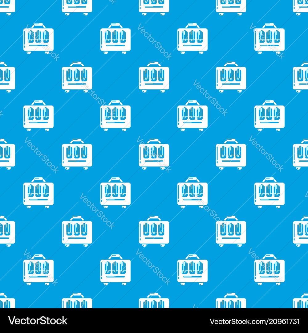 Travel bag design pattern seamless blue Royalty Free Vector