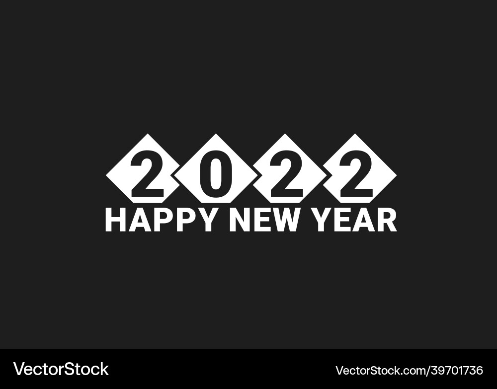 2022 happy new year logo text design template Vector Image