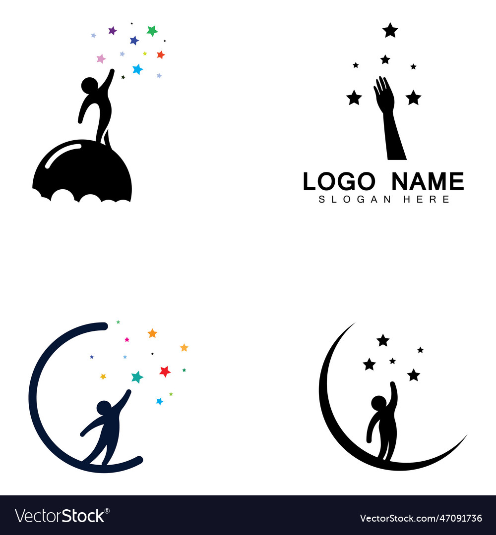 A logo to reach the stars or logo to reach Vector Image