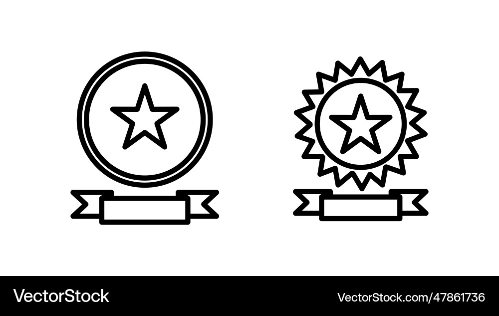 Achieve icon medal award certificate Royalty Free Vector