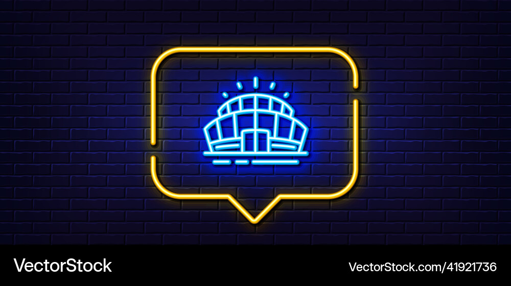 Arena stadium line icon sport complex sign Vector Image