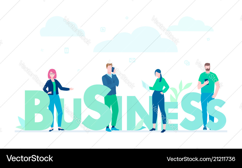 Business - flat design style colorful Royalty Free Vector