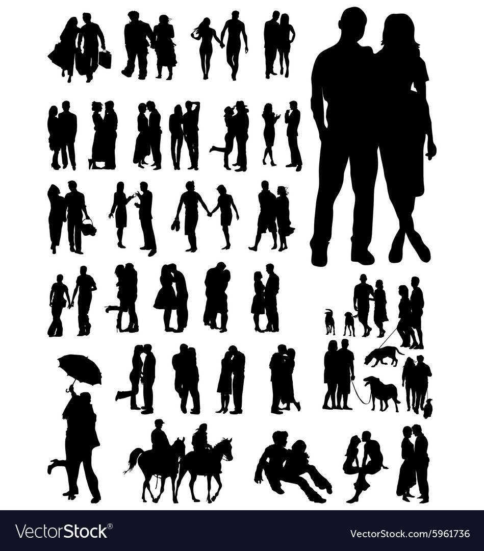 Couples 2 Royalty Free Vector Image - VectorStock