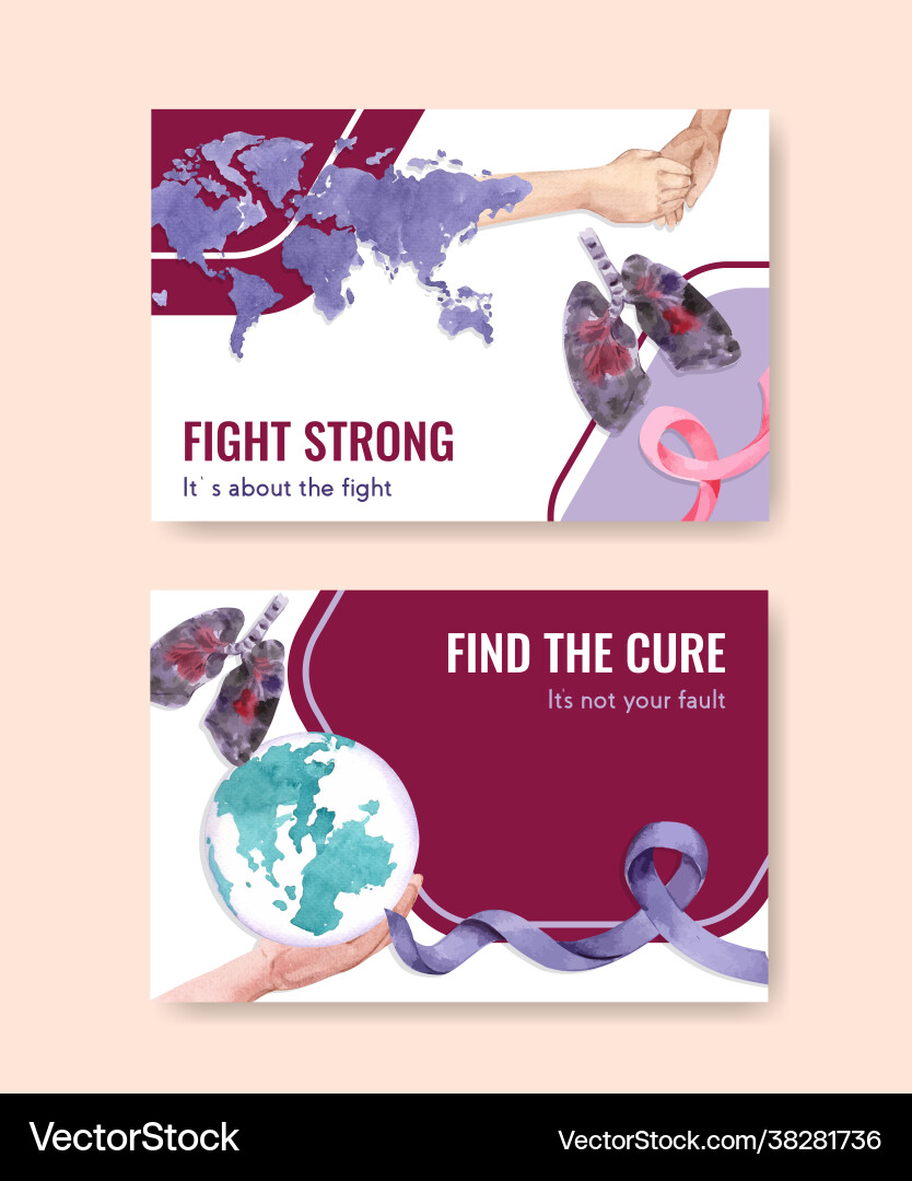 Facebook template with world cancer day concept Vector Image