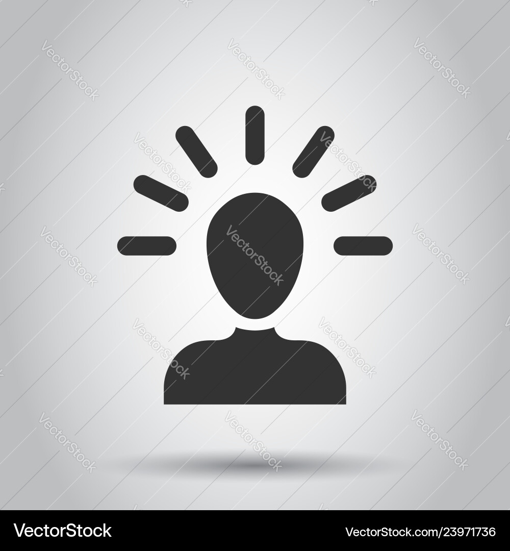 Mind people icon in flat style human frustration Vector Image