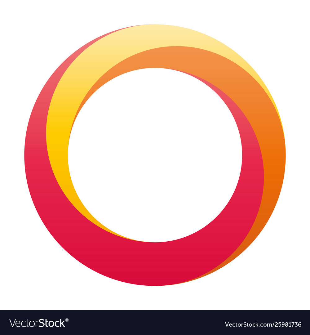 Orbit icon rounded ring designed Royalty Free Vector Image
