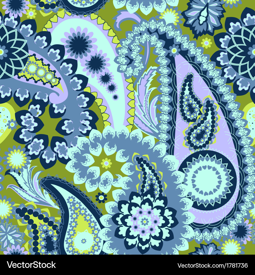 Paisley colorful background Royalty Free Vector Image