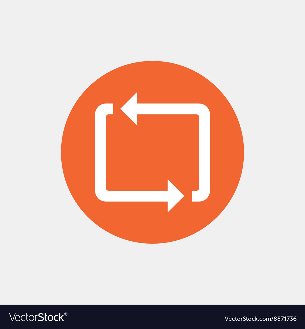 Repeat icon loop symbol refresh sign Royalty Free Vector