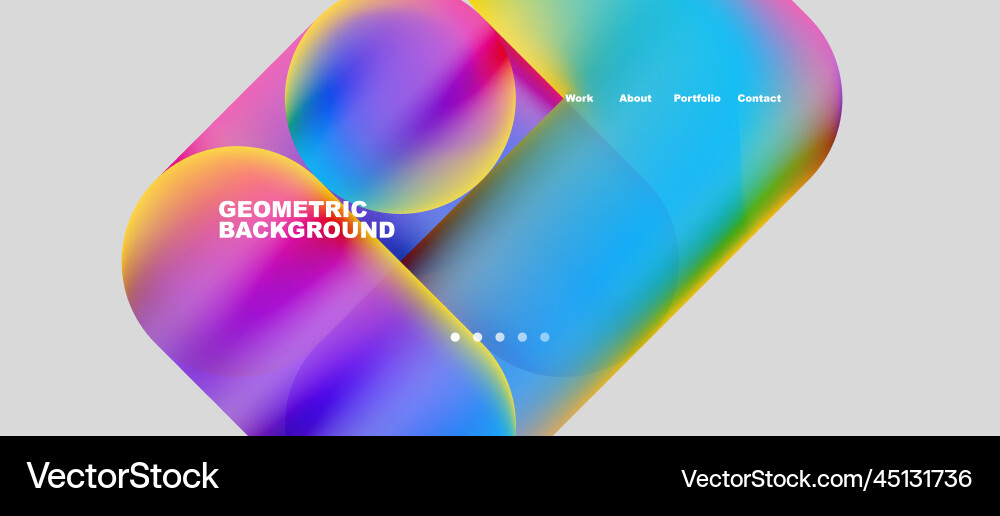 Round shapes and circles with liquid gradients Vector Image