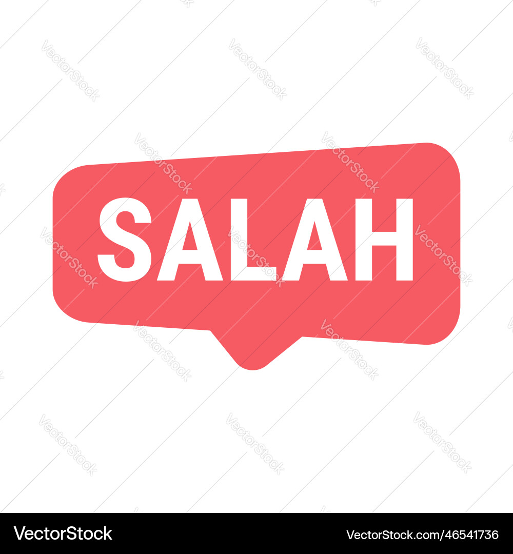 Salah red callout banner with information Vector Image