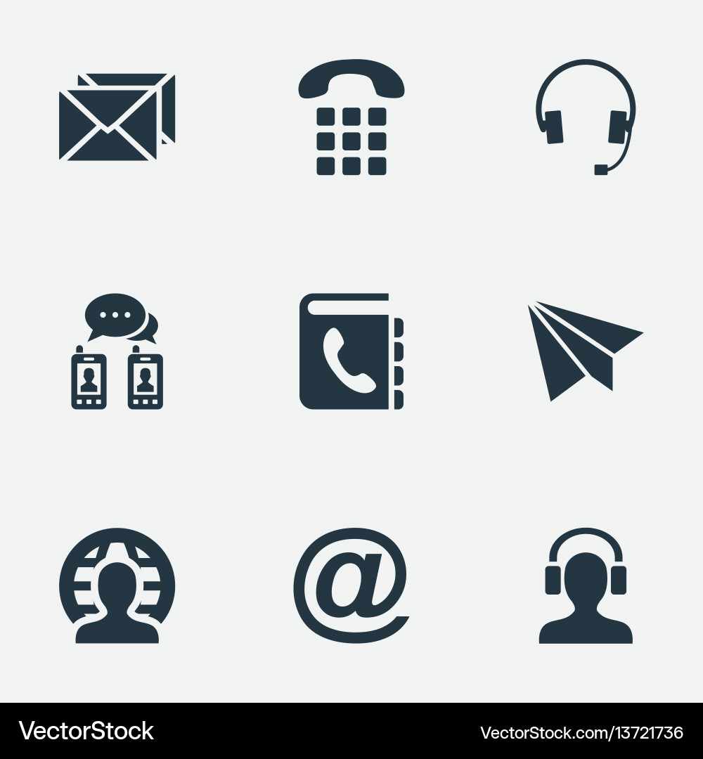 Set of simple connect icons Royalty Free Vector Image