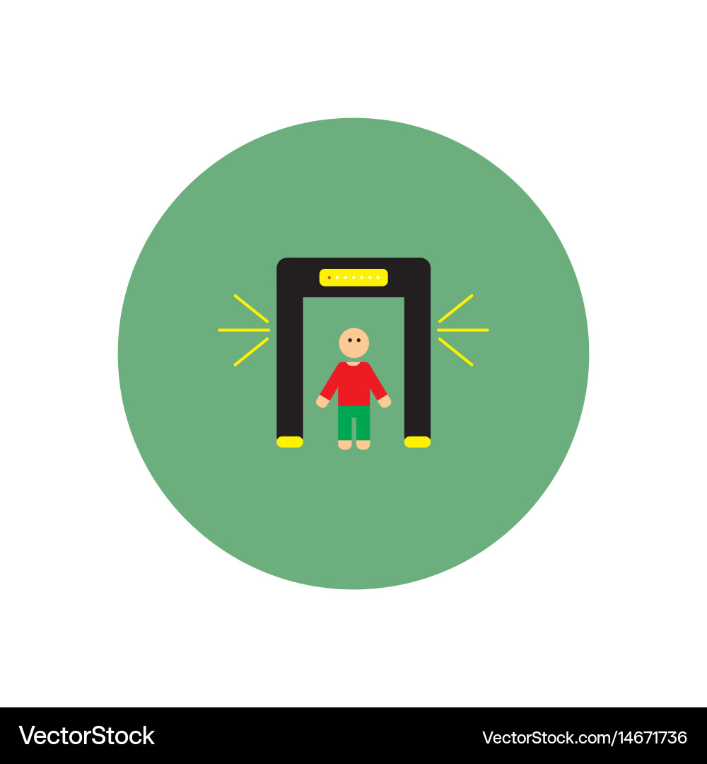 Stylish icon in color circle people scanner Vector Image