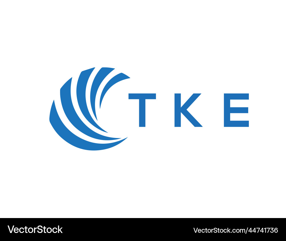 Tke letter logo design on white background Vector Image