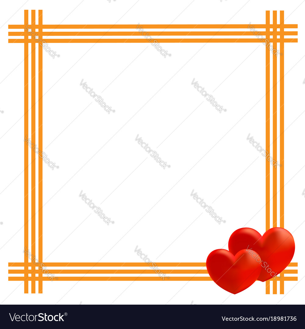 Valentine card frame design template Royalty Free Vector