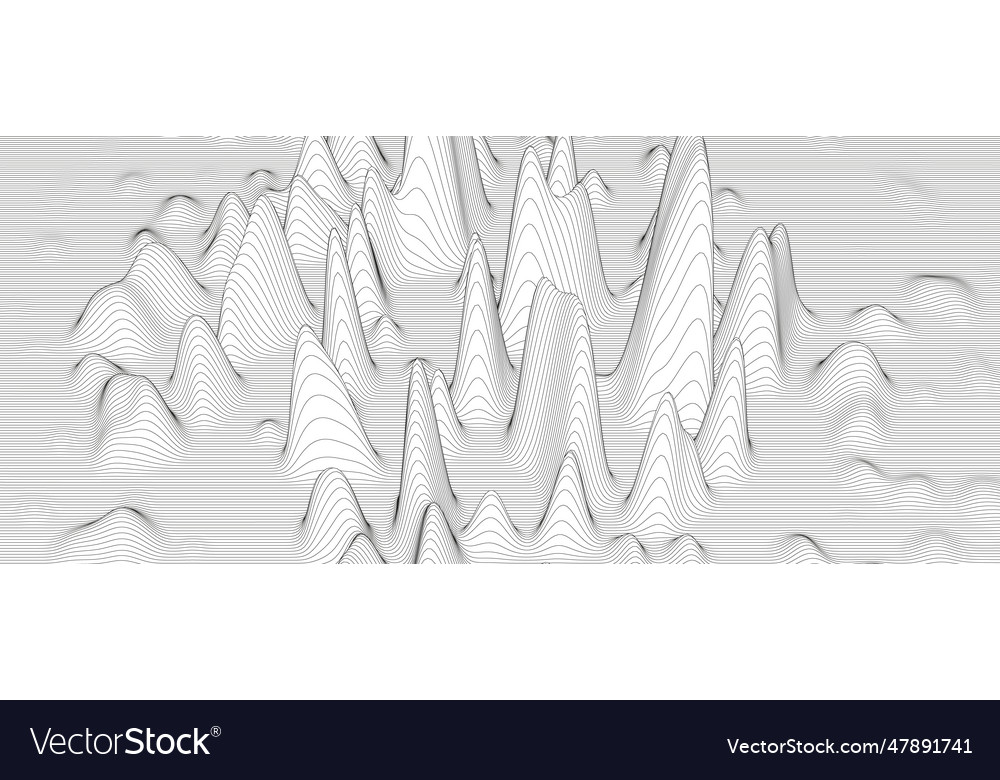 Abstract background with distorted line shapes Vector Image