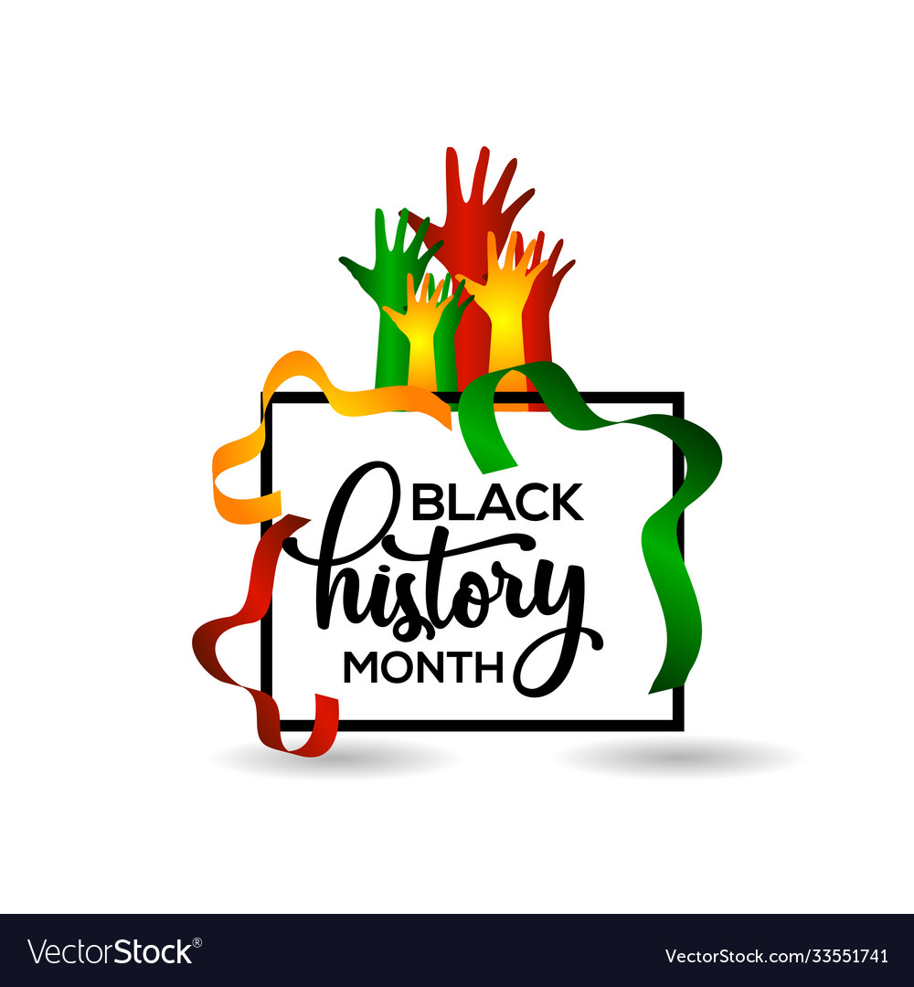 Black History Month Template Design Royalty Free Vector