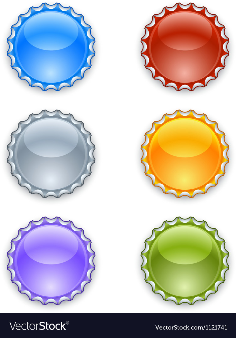 Bottle caps Royalty Free Vector Image - VectorStock