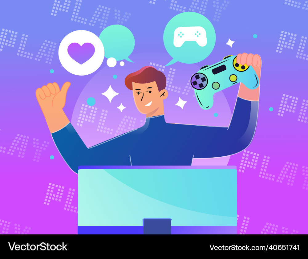 Concept of video game Royalty Free Vector Image