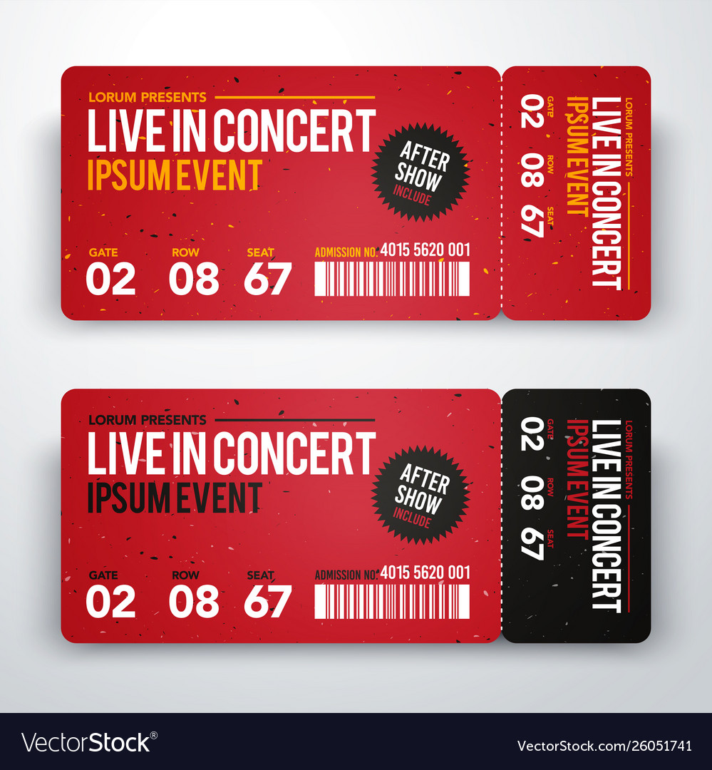 Concert Ticket Sample HQ Template Documents
