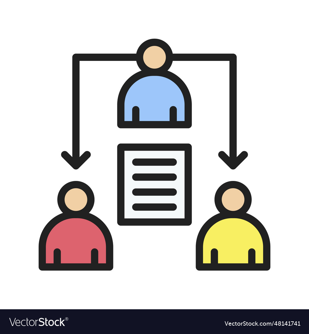 Delegating task icon image Royalty Free Vector Image