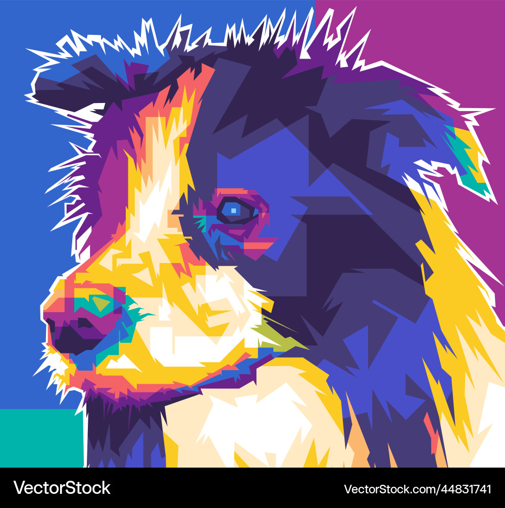 Dog is sad design cartoon popart artwork Vector Image