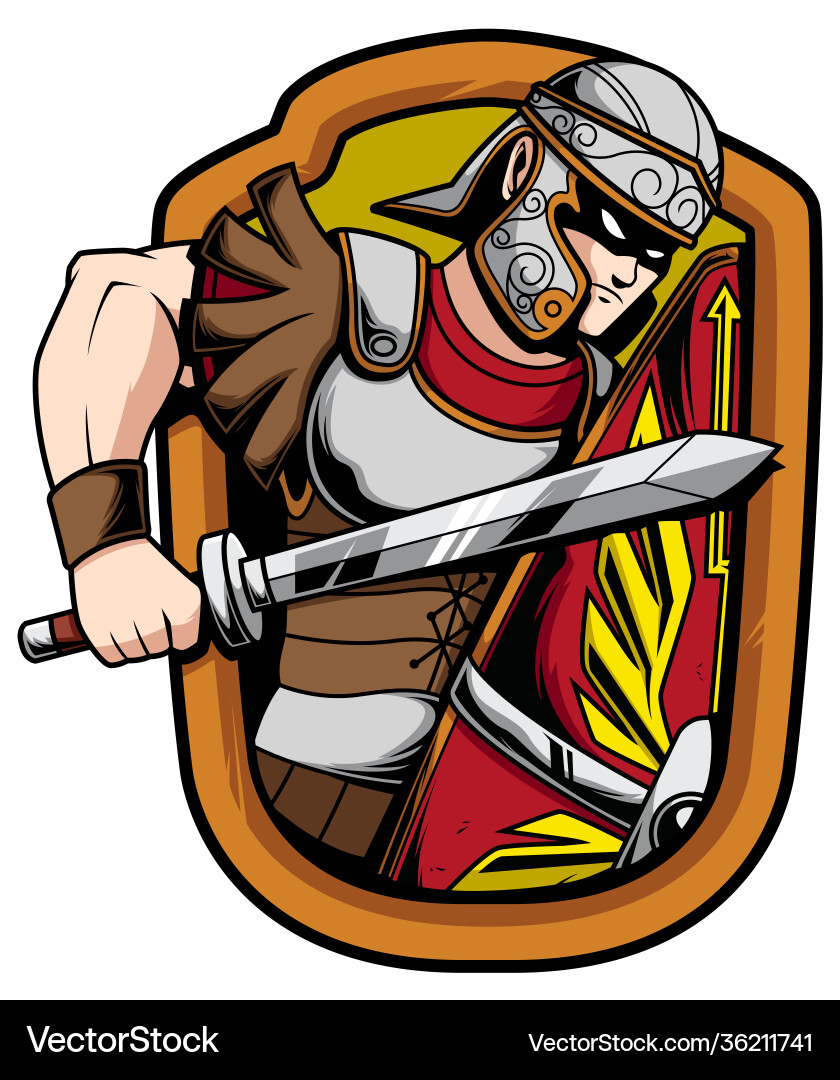 Legionnaire soldier mascot Royalty Free Vector Image