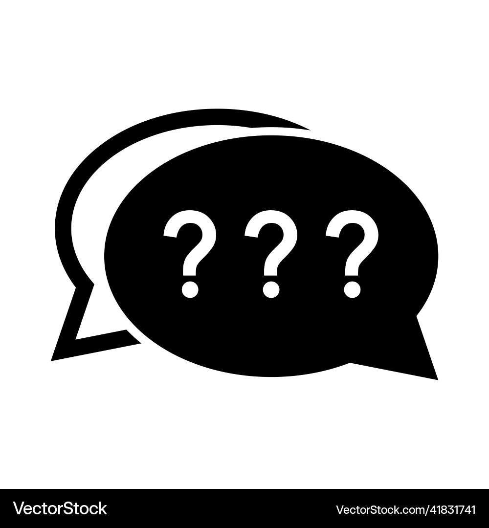 Question icon mark help or ask bubble graphic Vector Image