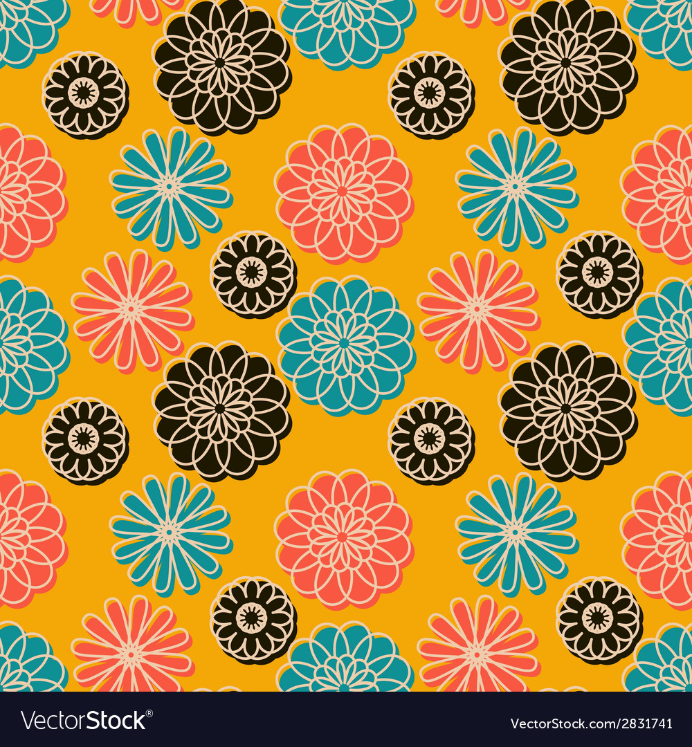 Seamless pattern - simple flower background Vector Image