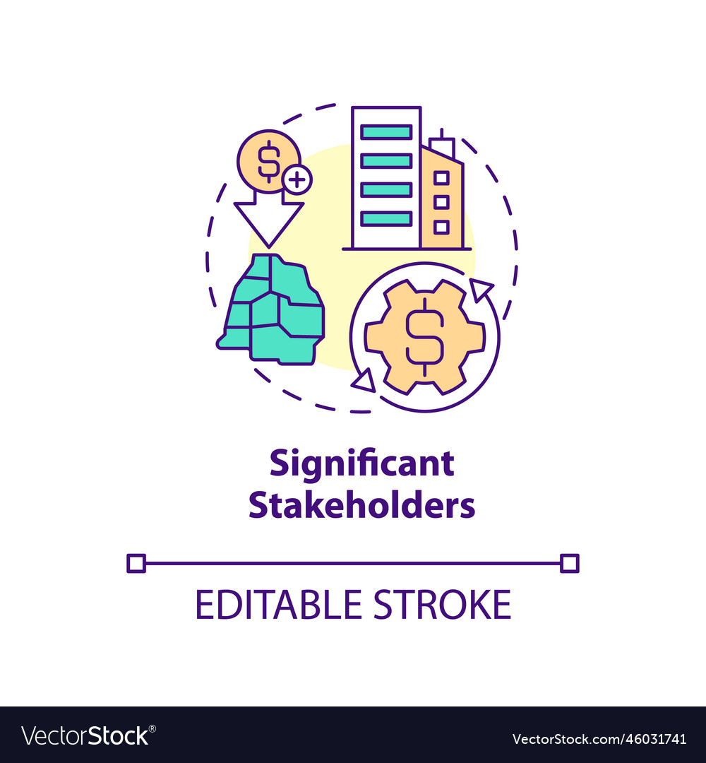 Significant stakeholders concept icon Royalty Free Vector Significant stakeholders concept icon Royalty Free Vector