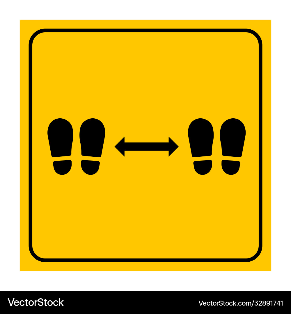 Social distancing keep your distance icon sign Vector Image