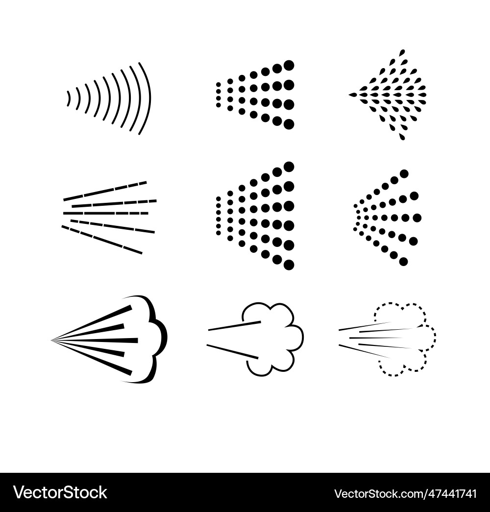 Spray icons set steam cleanning Royalty Free Vector Image